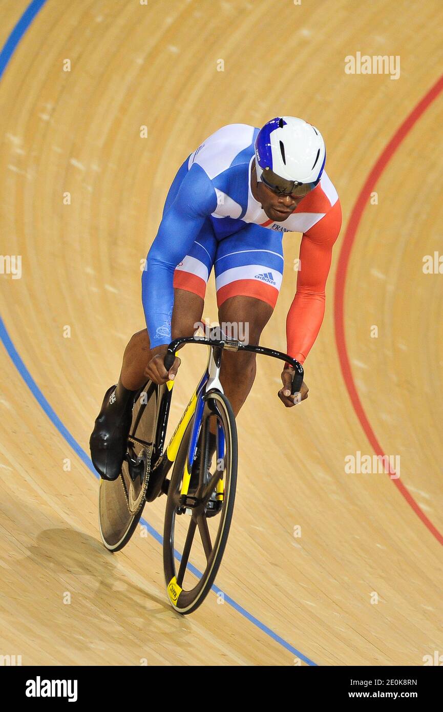 France's Gregory Bauge competes against Germany's Robert Forstemann in ...