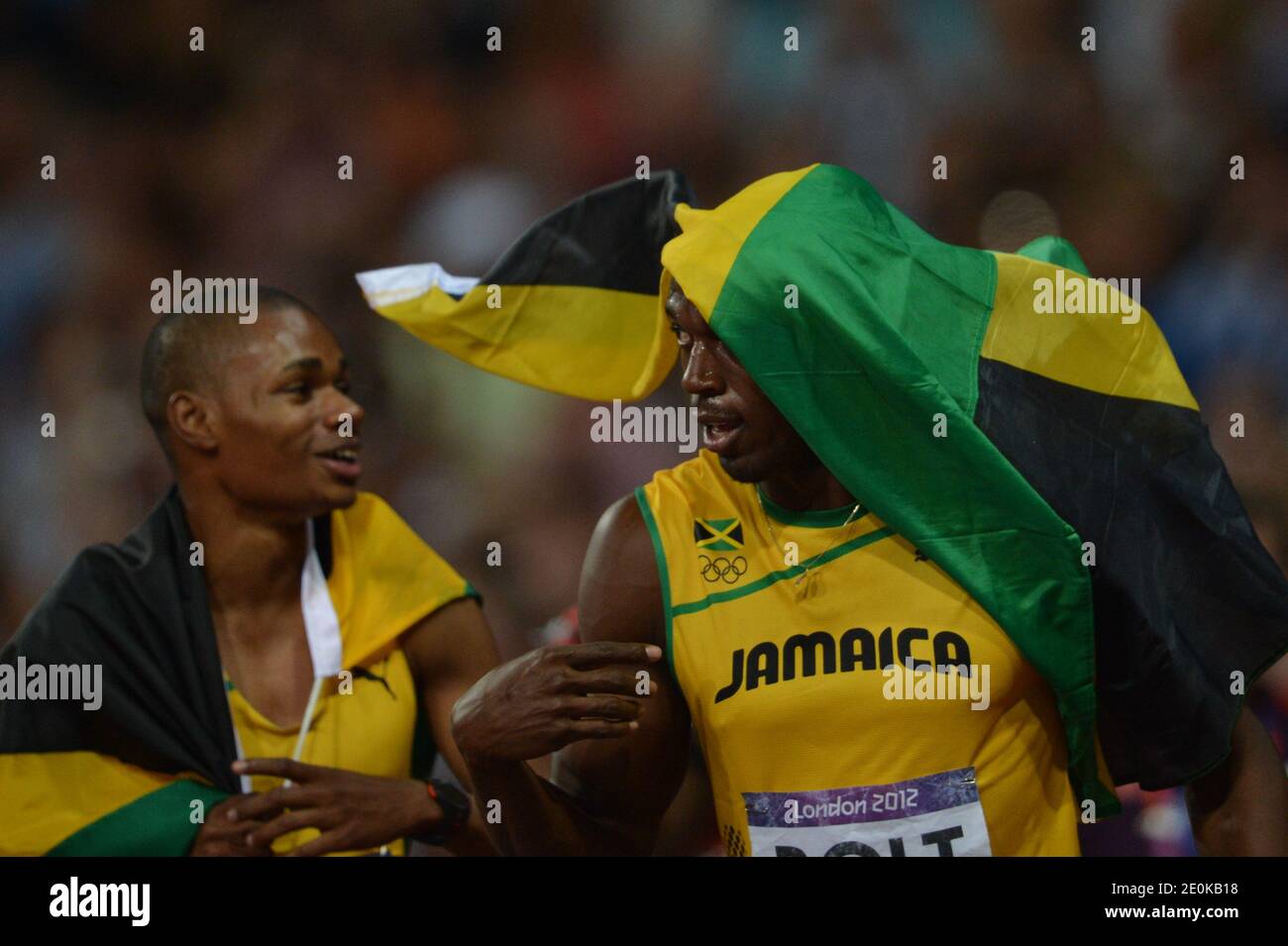 Yohan Blake, Warren Weir, Usain Bolt High Resolution Stock Photography ...