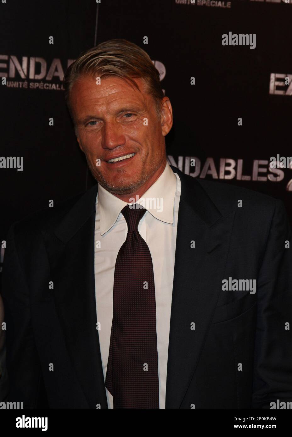 Dolph Lundgren arriving for the France premiere of 'The Expendables 2 ...