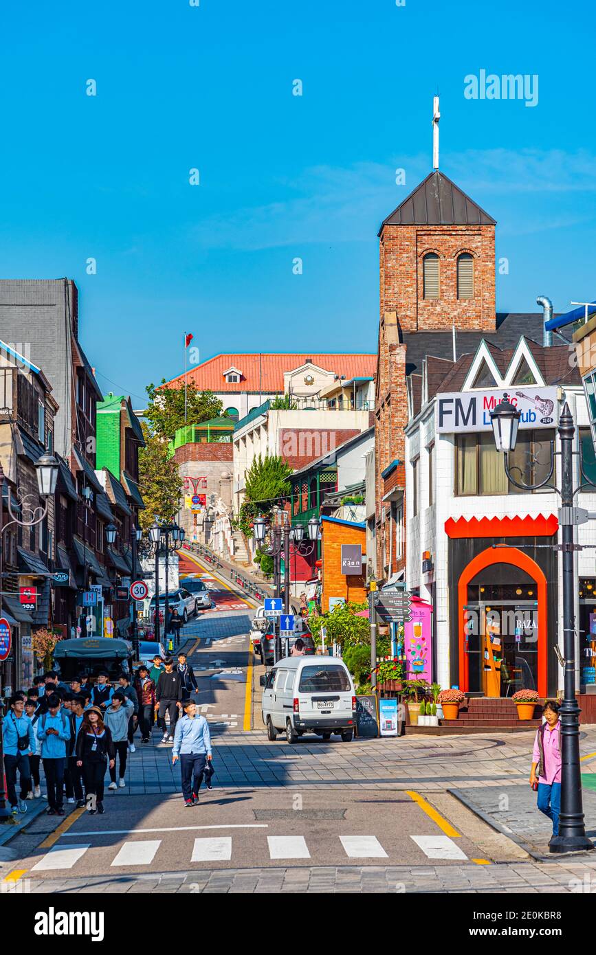 INCHEON, KOREA, OCTOBER 25, 2019: Church at Chinatown of Incheon at ...