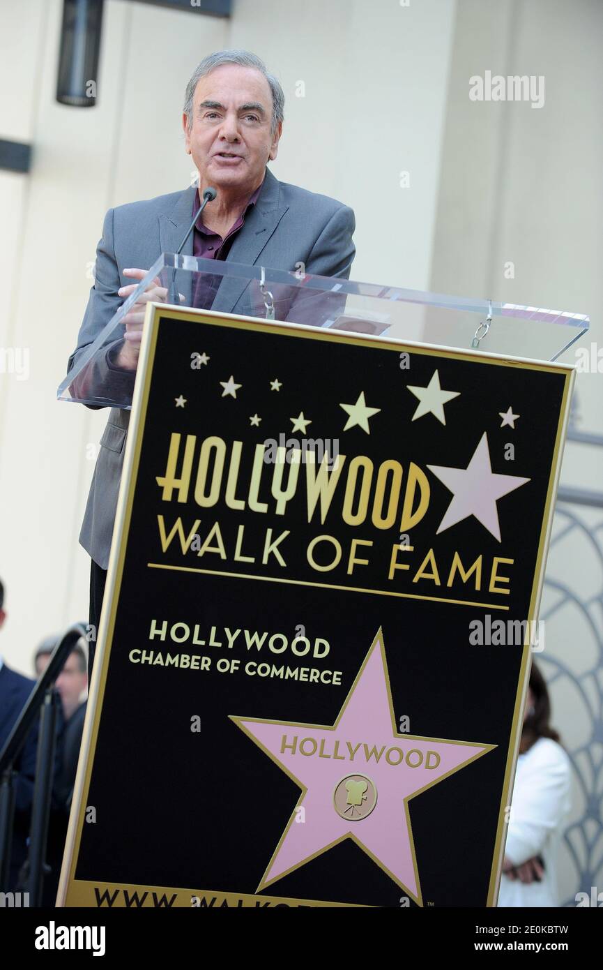 Singer Neil Diamond is honored with the 2,475th Star on the Hollywood ...