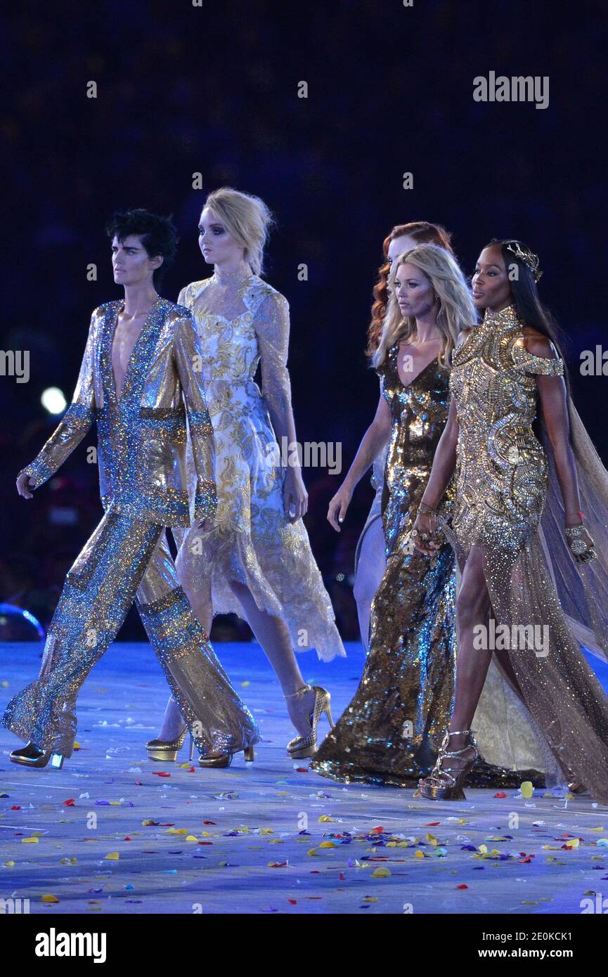 British model Stella Tennant, British model Lily Cole, British model ...