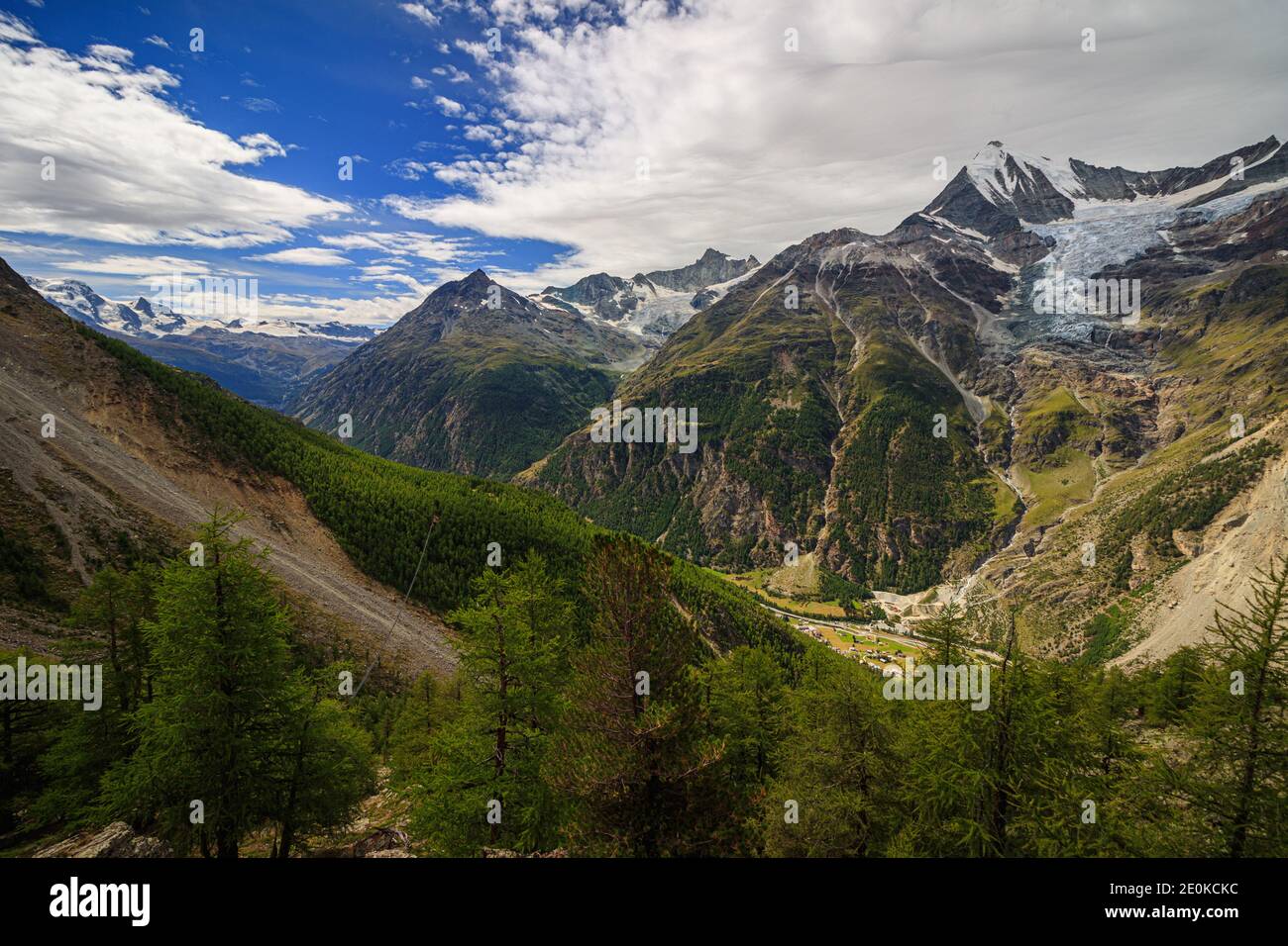 visp weißhorn, zermatt, tree, landscape Stock Photo - Alamy