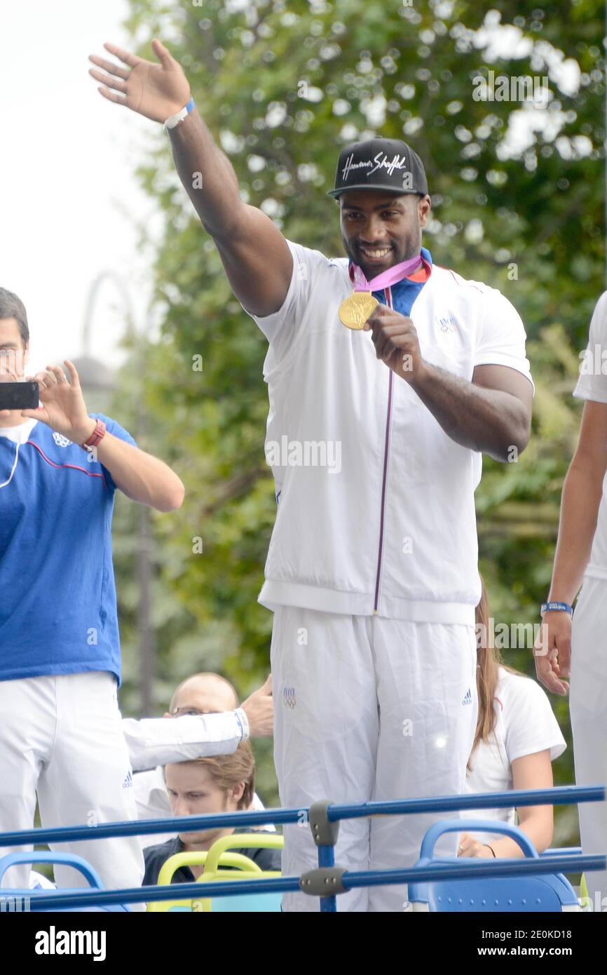 Teddy Riner during the French Olympic medalists' parade following the ...
