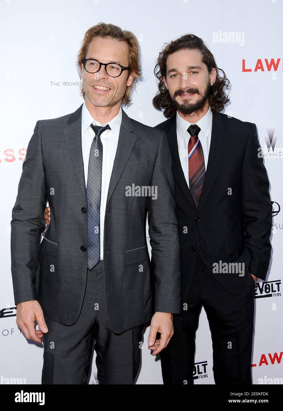 Guy Pearce and Shia LaBeouf arrive for the premiere of the Weinstein ...