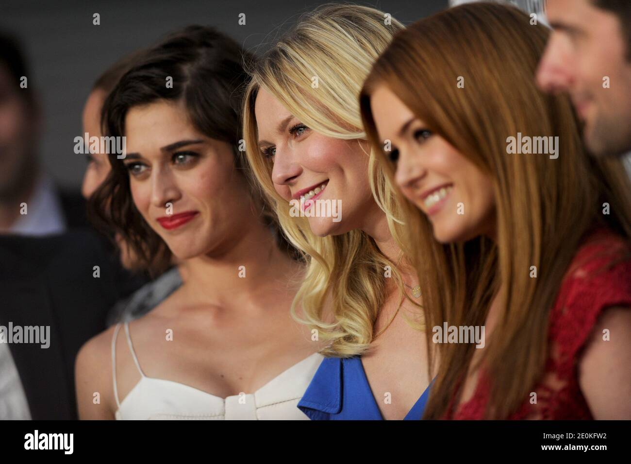 Lizzy Caplan, Kirsten Dunst and Isla Fisher arrives at the premiere of ...