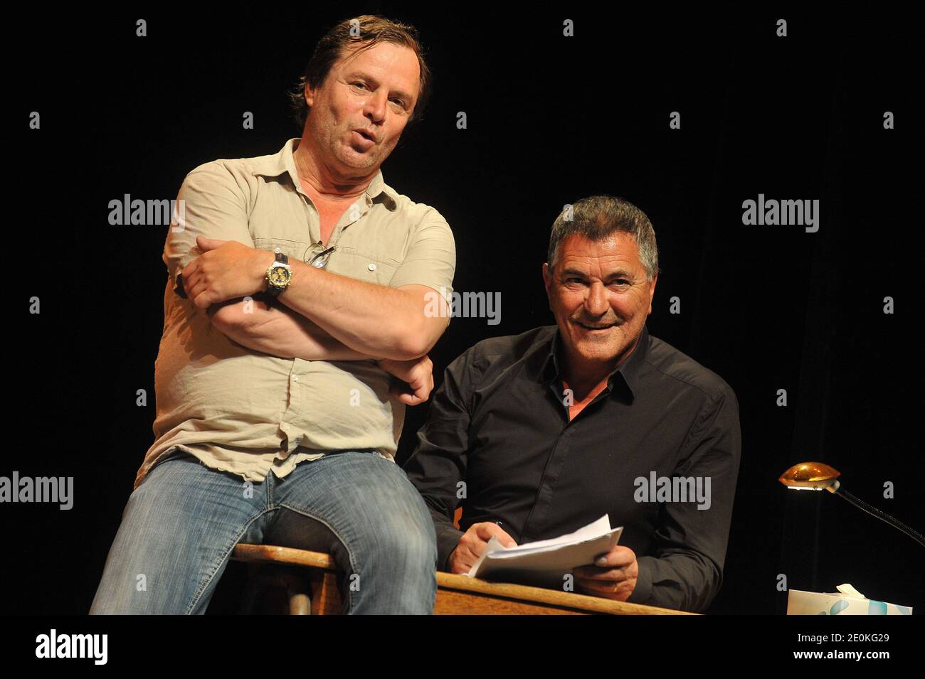 Humorist Jean-Marie Bigard along with director Francois Rollin during a ...