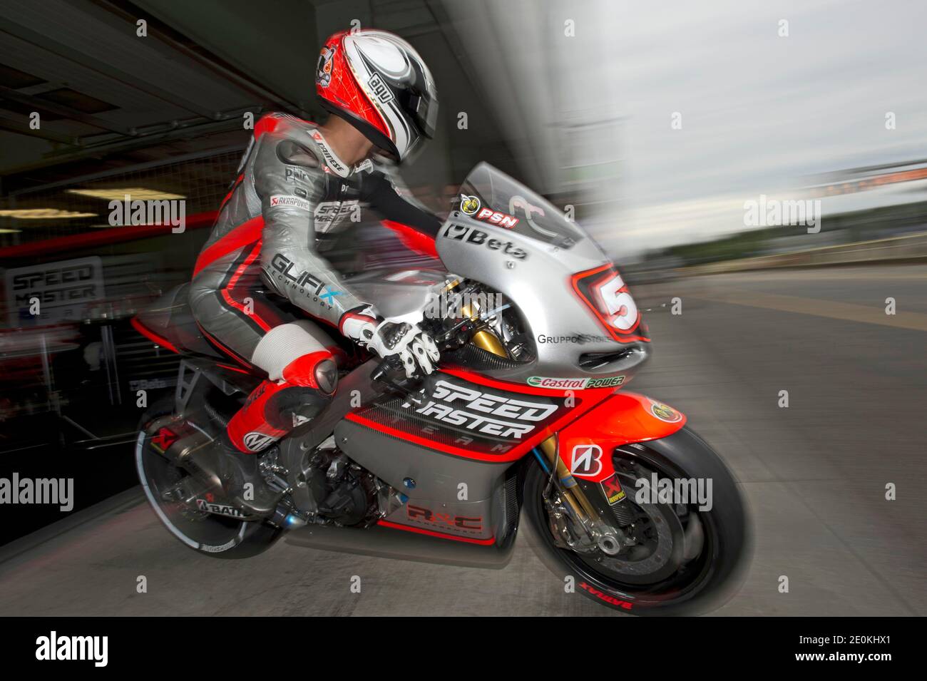 Italy's CRT rider Mattia Pasini from Speed Master Team during 2012 ...