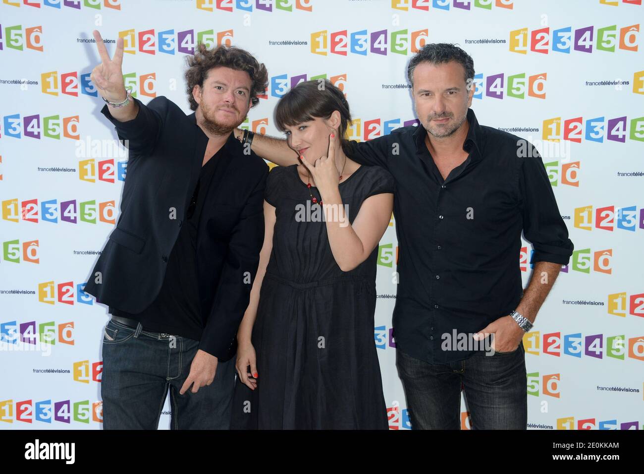 Cedric Couvez, Charline Roux and Stephane Basset arriving at the annual ...