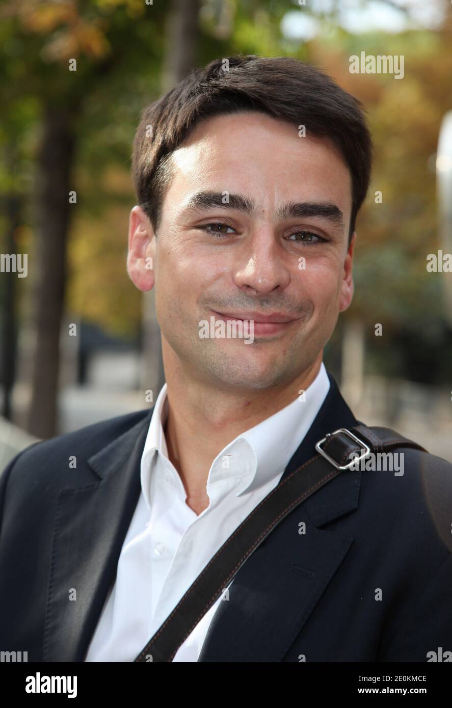 EXCLUSIVE. Julian Bugier arriving at a TV Taping in Paris, France on ...