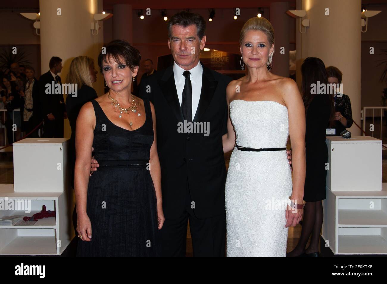 Trine Dyrholm, Pierce Brosnan and director Susan Bier attending the ...