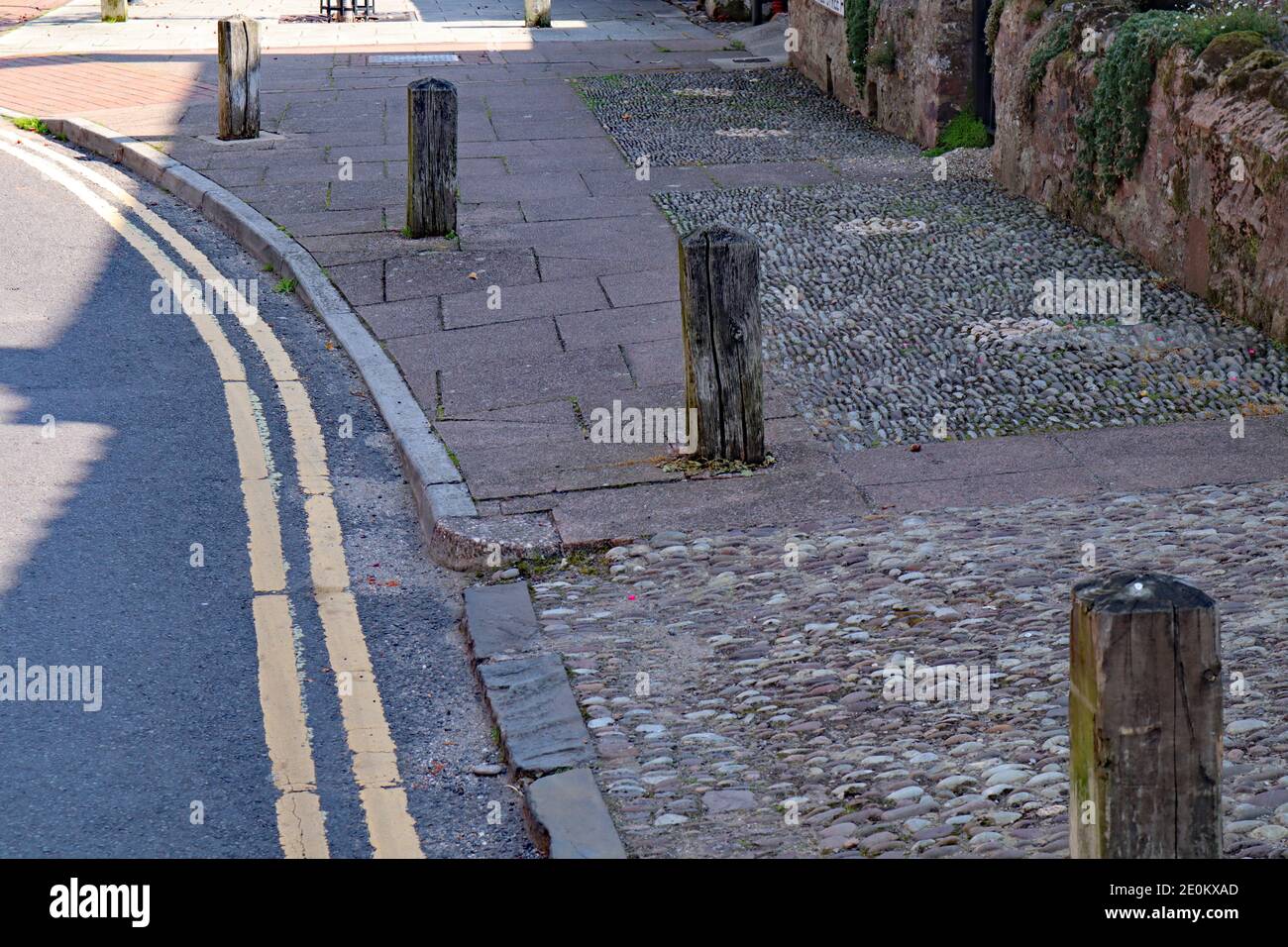 Posts on pavement to prevent parking hi-res stock photography and ...