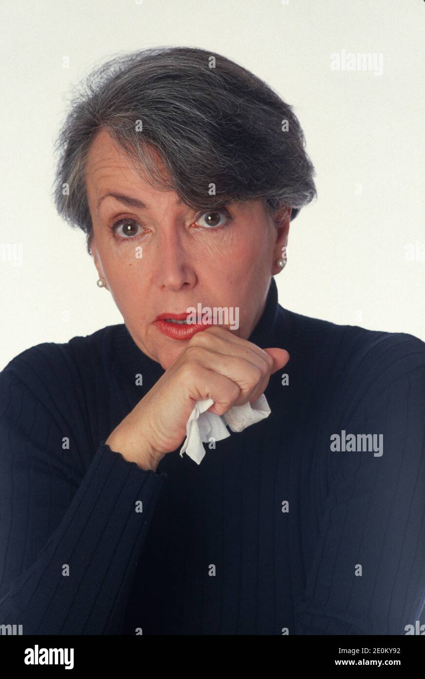 Mature Woman Crying, USA Stock Photo - Alamy
