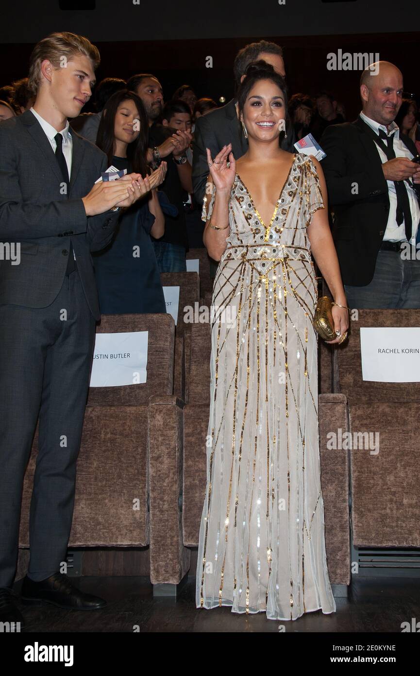 Vanessa Hudgens and Austin Butler attending the 'Spring Breakers ...