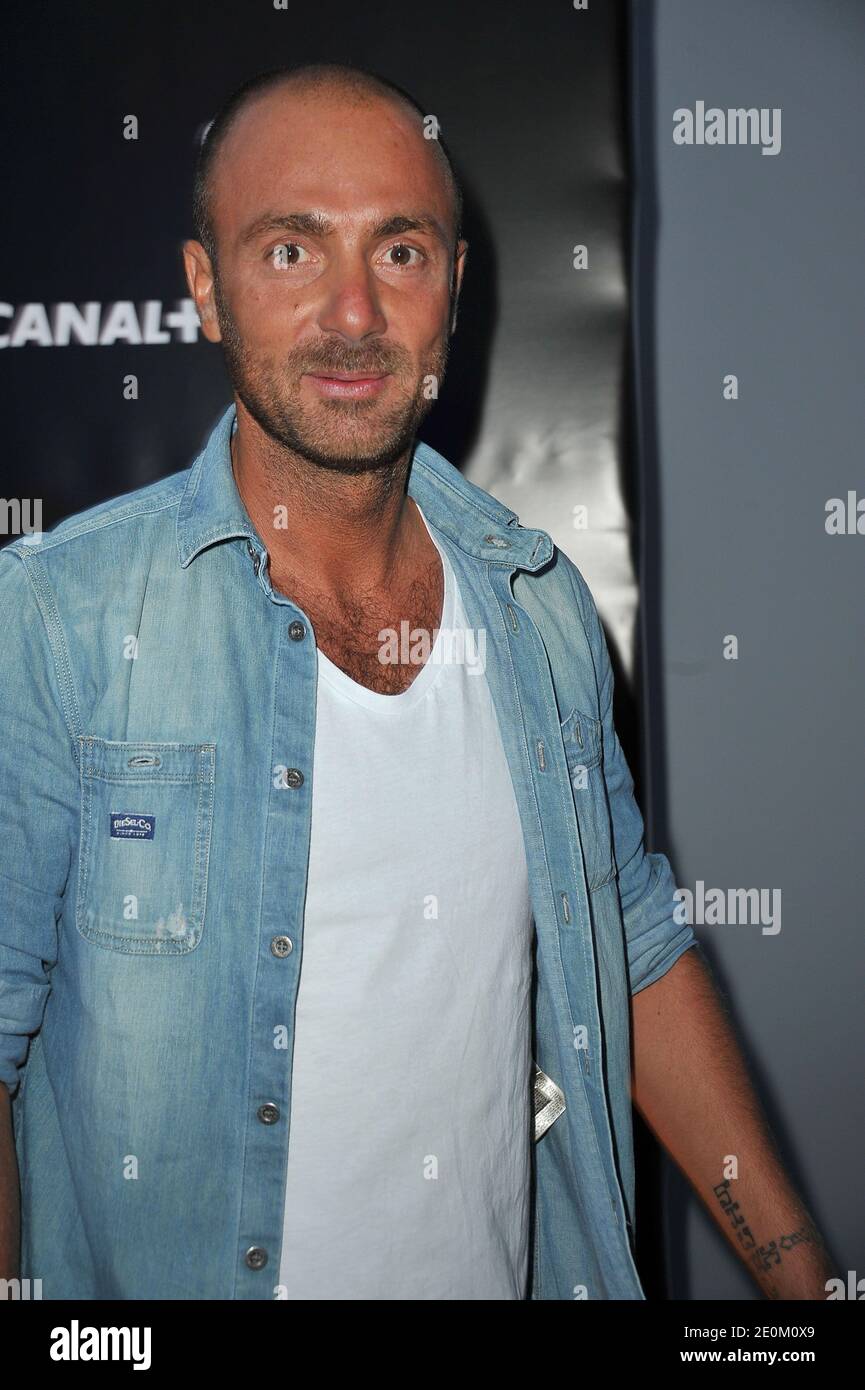 Christophe Dugarry arriving at the Canal Plus Party to present the ...
