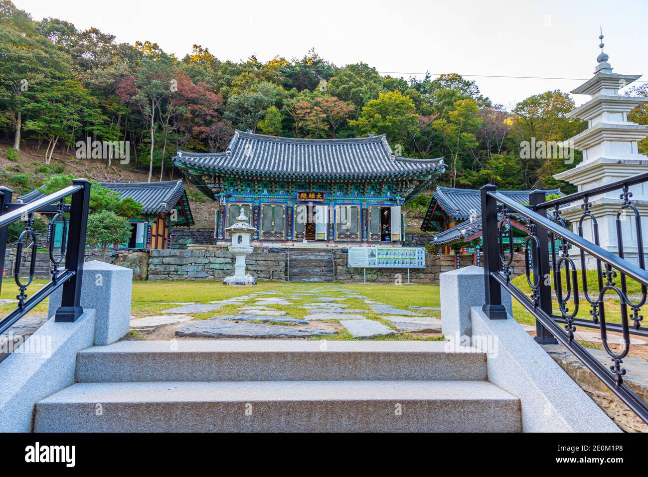 GWANGJU, KOREA, OCTOBER 21, 2019: Wonhyosa temple at Mudeungsan ...