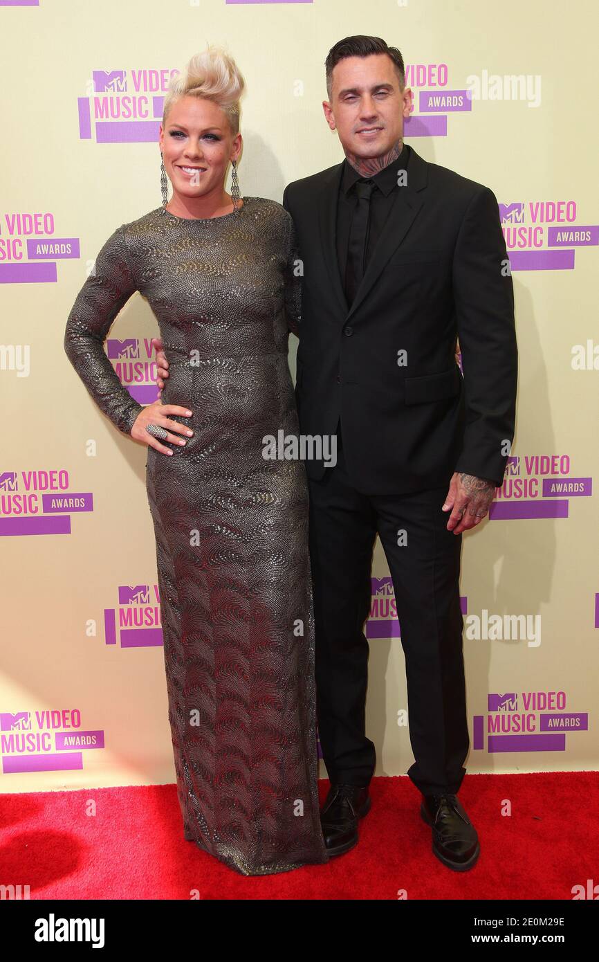 Pink and Carey Hart arriving at the 2012 'MTV Video Music Awards' held ...