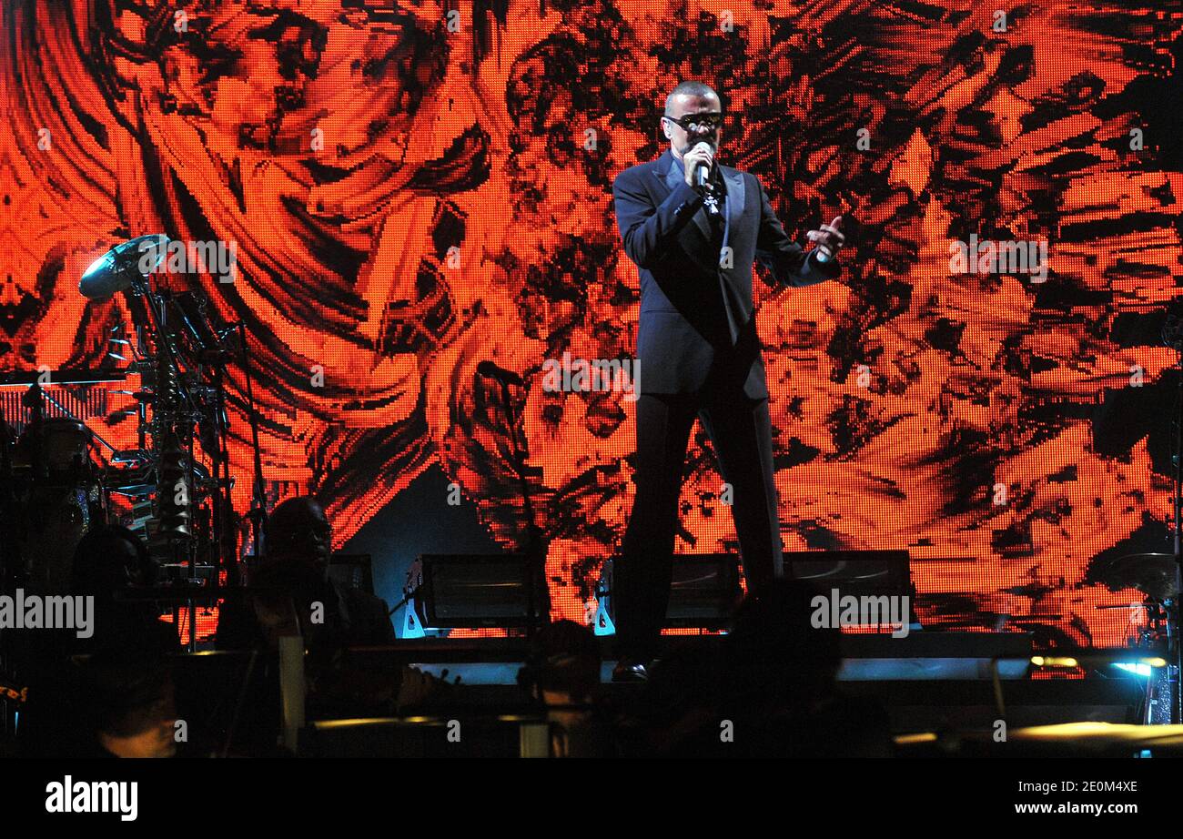 George Michael performs live on the stage of the Opera Garnier as part ...