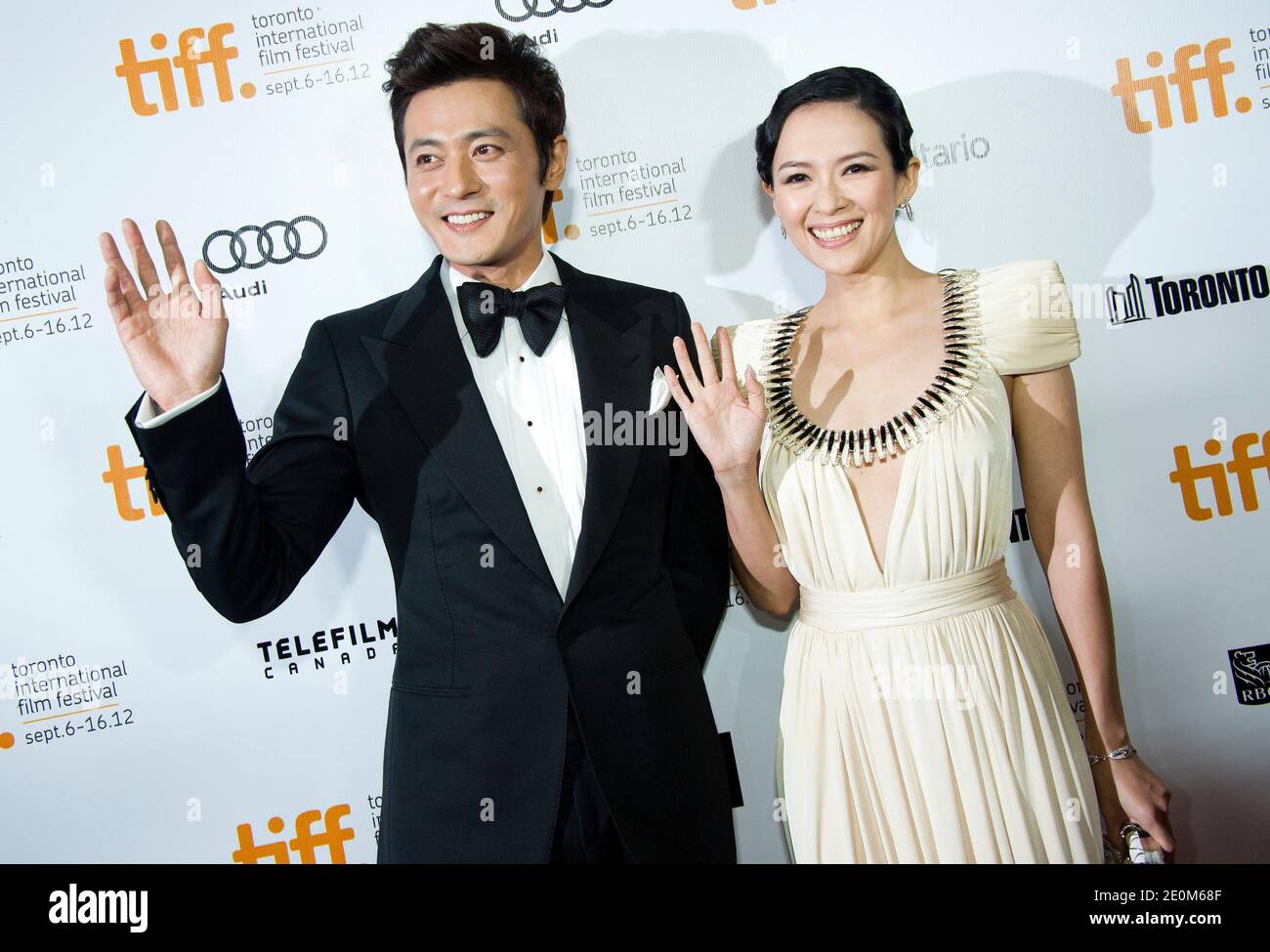 Dong-gun Jang and Ziyi Zhang attend the screening of 'Dangerous ...