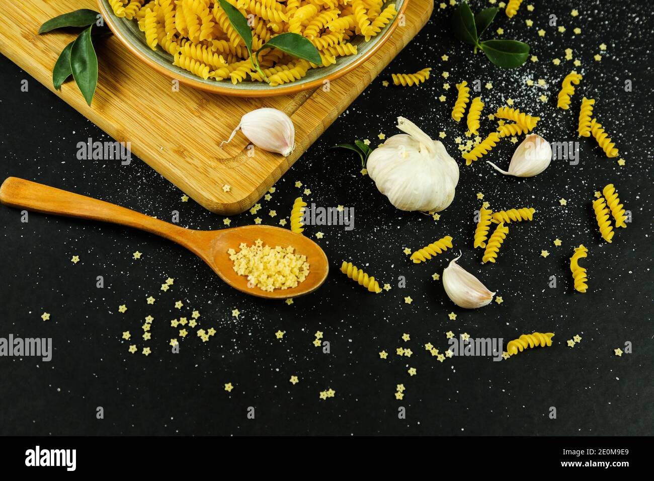 Various pasta. Cooking concept. concept for menu Stock Photo - Alamy
