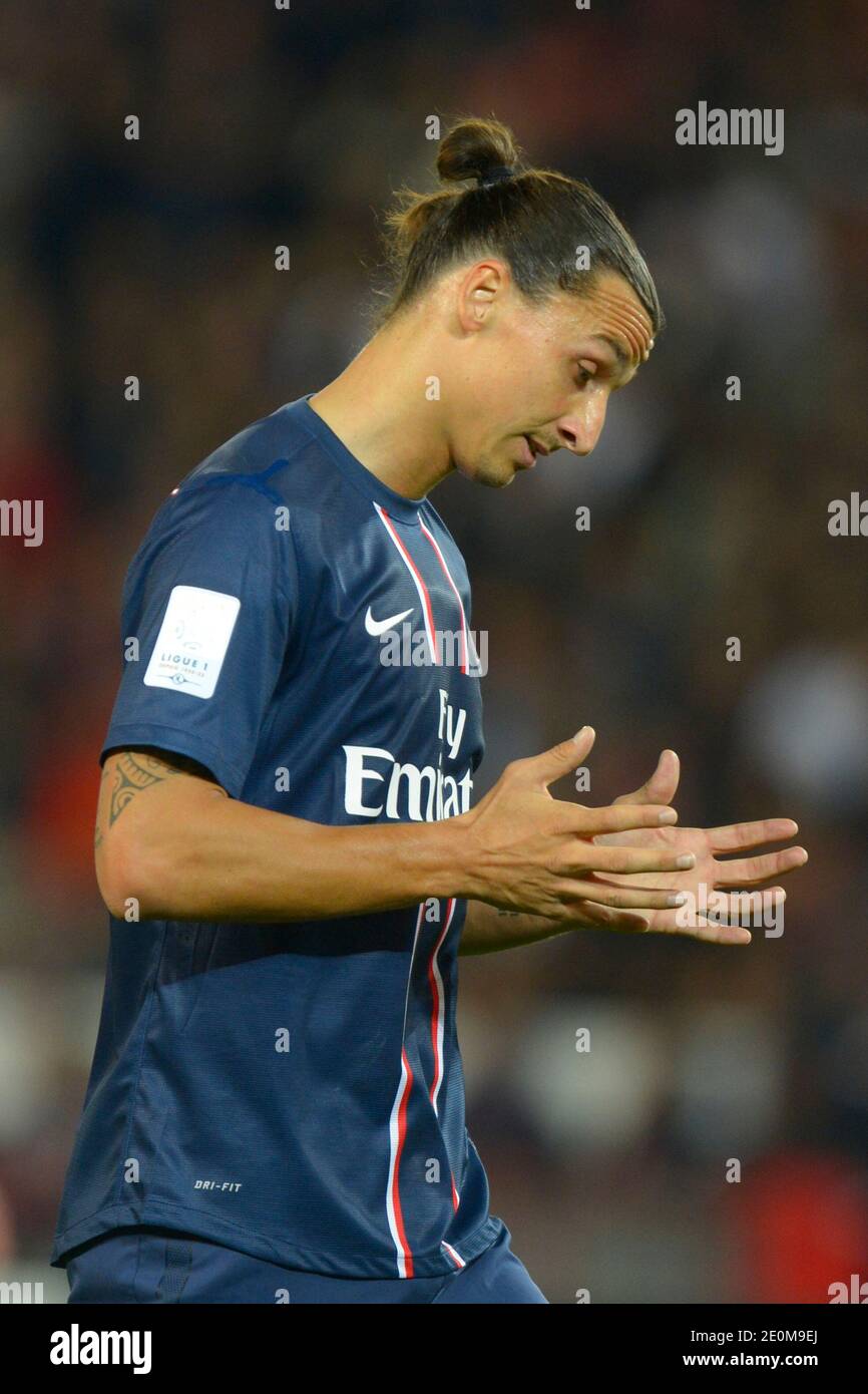 during the French First League soccer match, Paris Saint-Germain Vs ...