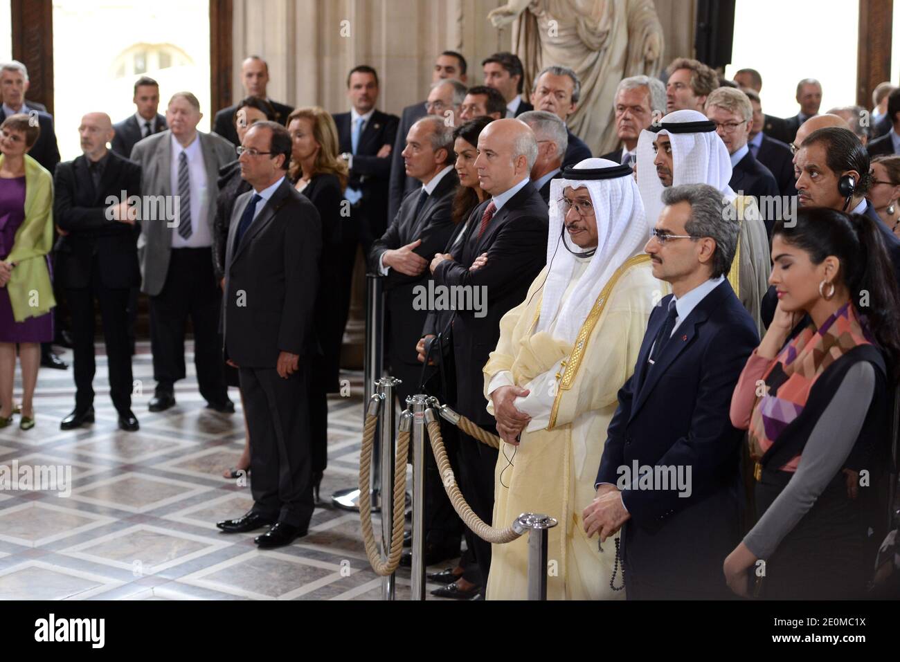French President Francois Hollande, his companion Valerie Trierweiler ...