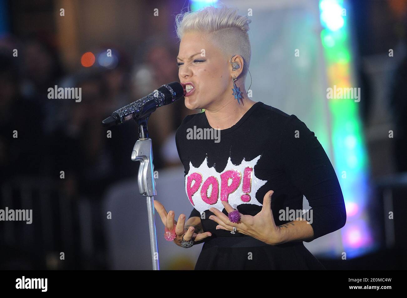 Musician Pink performs on the NBC Today Show oin Rockefeller Plaza in ...