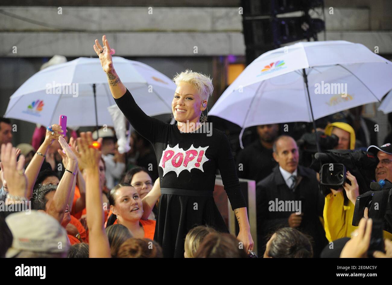 Musician Pink performs on the NBC Today Show oin Rockefeller Plaza in ...