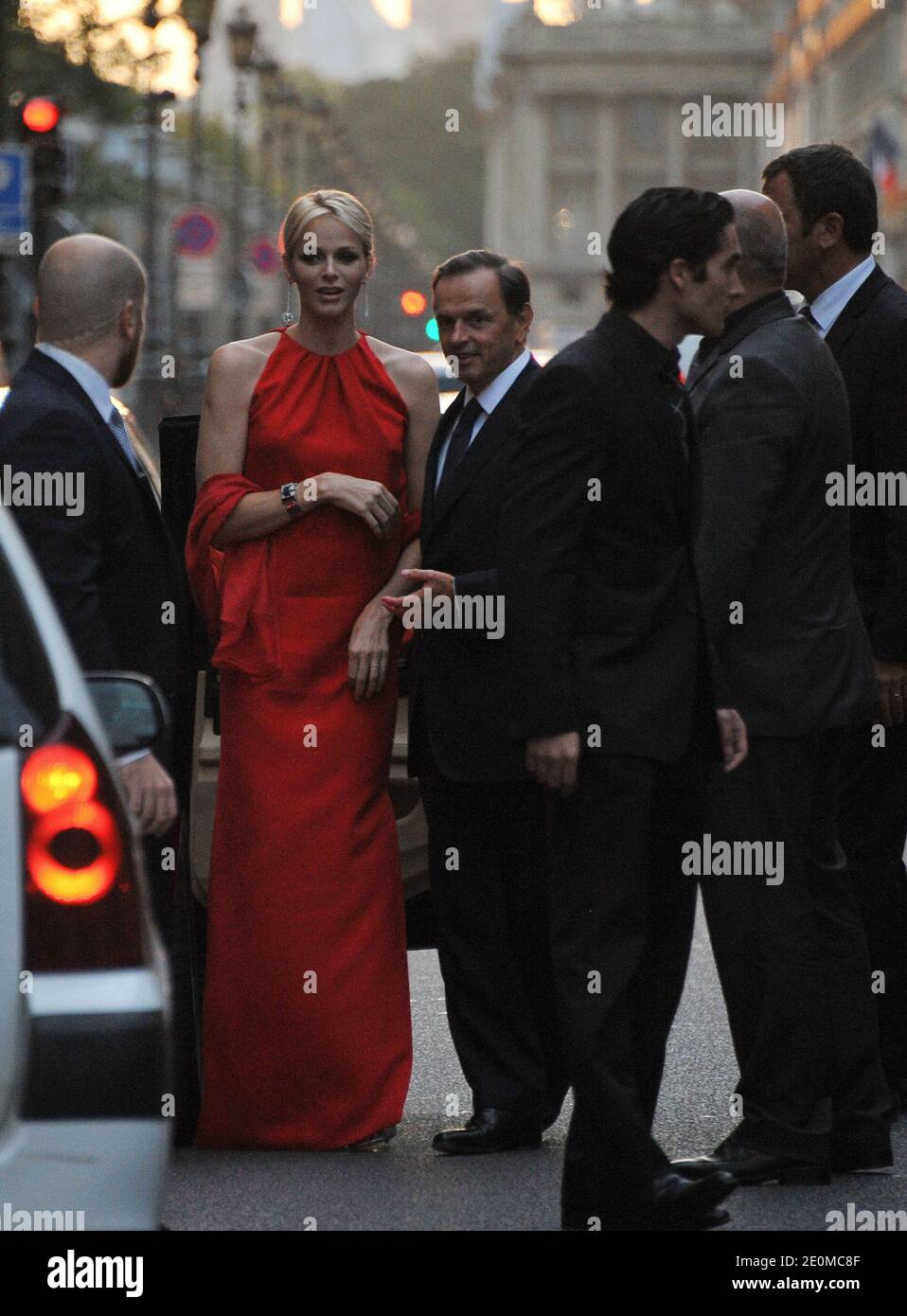 Princess Charlene of Monaco arriving at the Van Cleef and Arpels ...