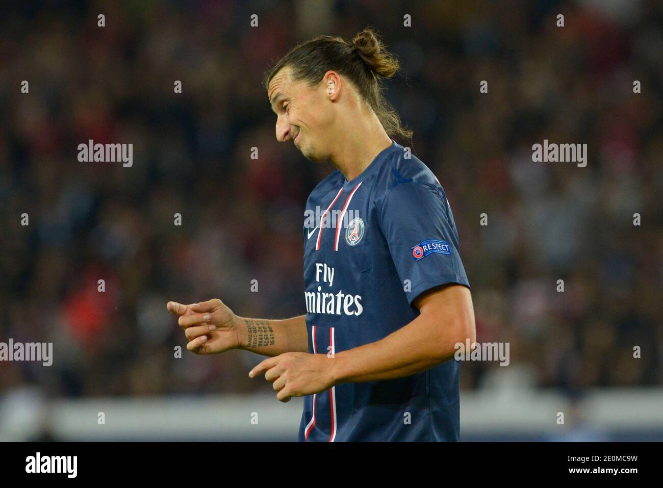 PSG's Zlatan Ibrahimovic during the UEFA Champions League Group A ...