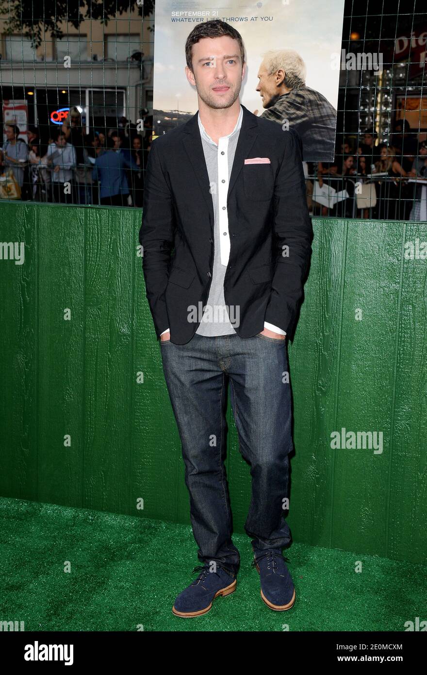 Justin Timberlake arrives at Warner Bros. Pictures' 'Trouble With The ...