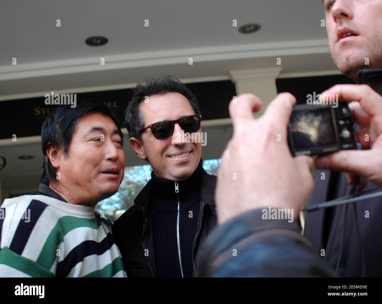 Gad Elmaleh arriving at Studio Gabriel for the taping of TV host Michel ...