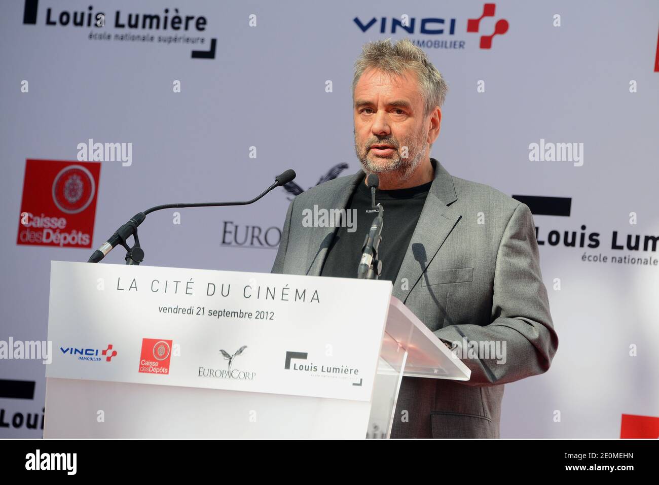 Luc Besson delivers his speech during the inauguration of 'La Cite du ...