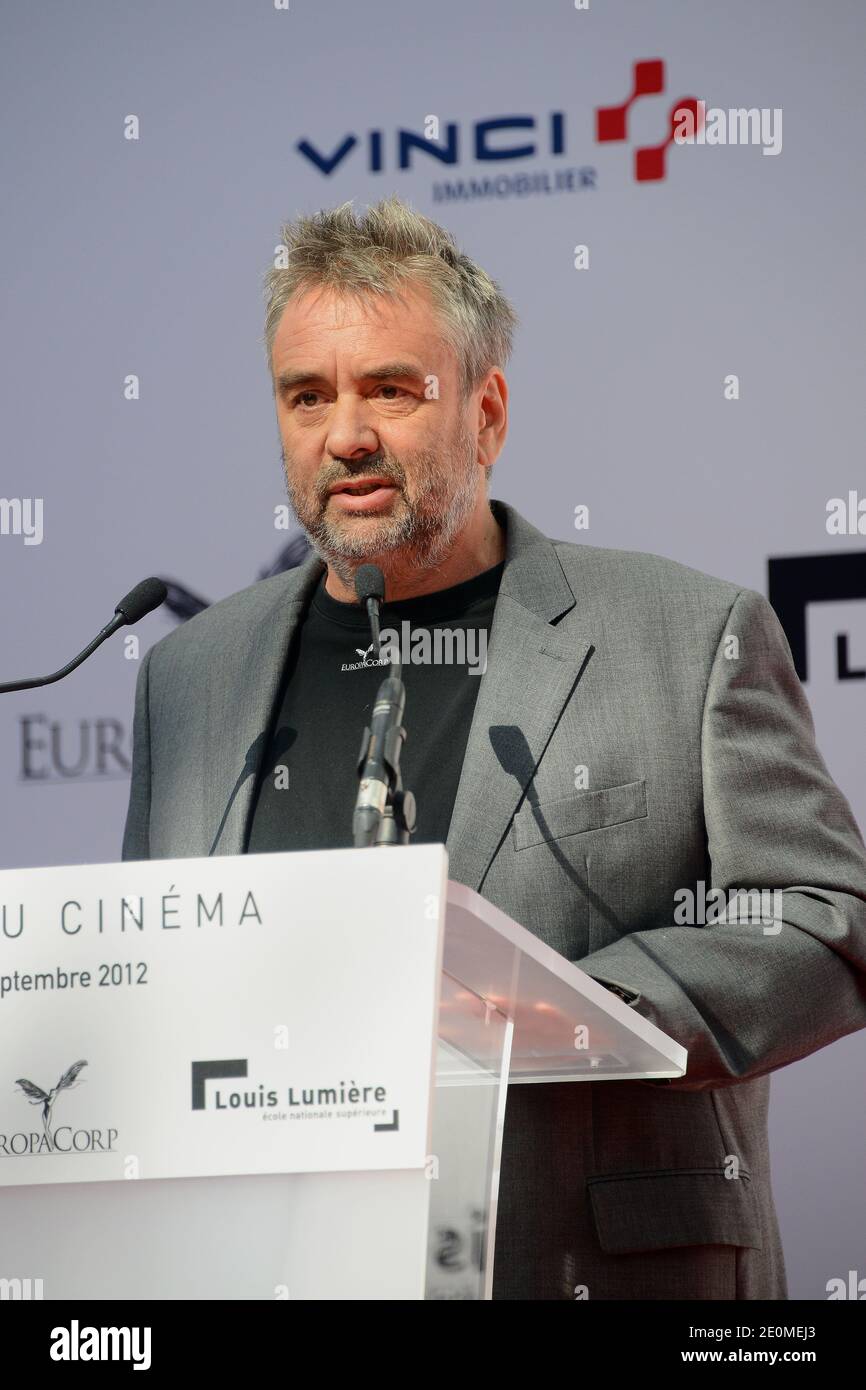 Luc Besson delivers his speech during the inauguration of 'La Cite du ...