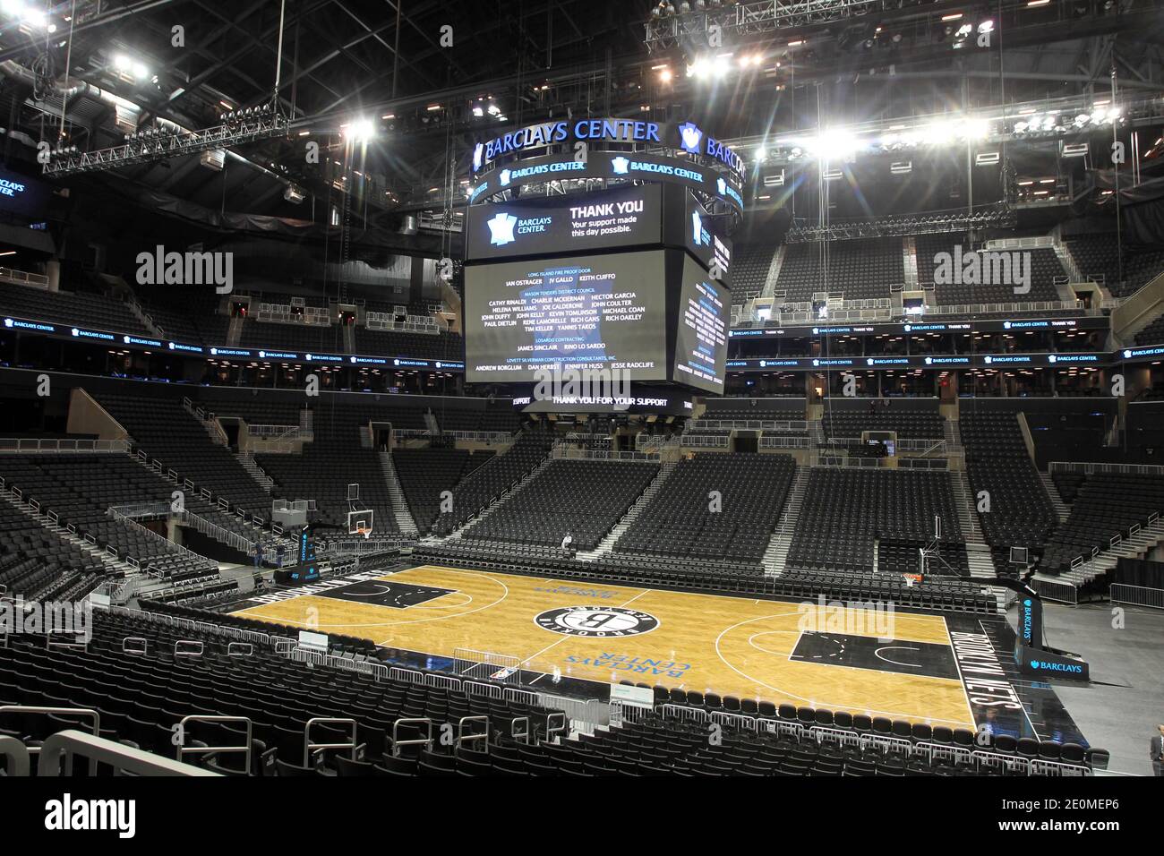 General view of the Barclays Center, a multi-purpose indoor arena ...