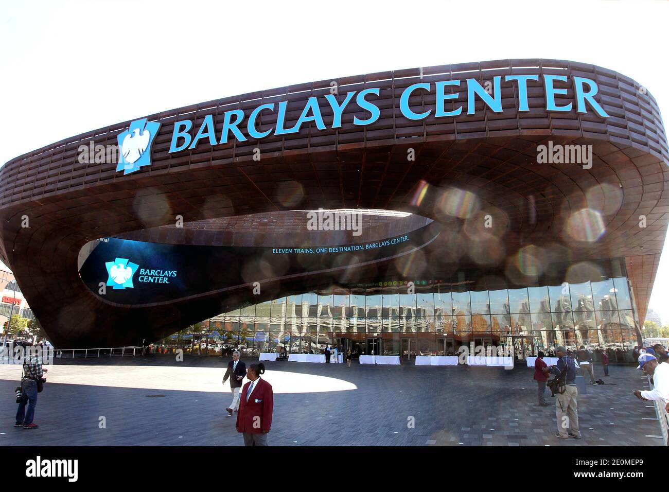 General view of the Barclays Center, a multi-purpose indoor arena ...