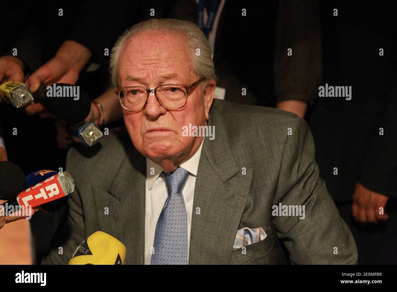 Former President of French far-right party Front national (FN), Jean ...