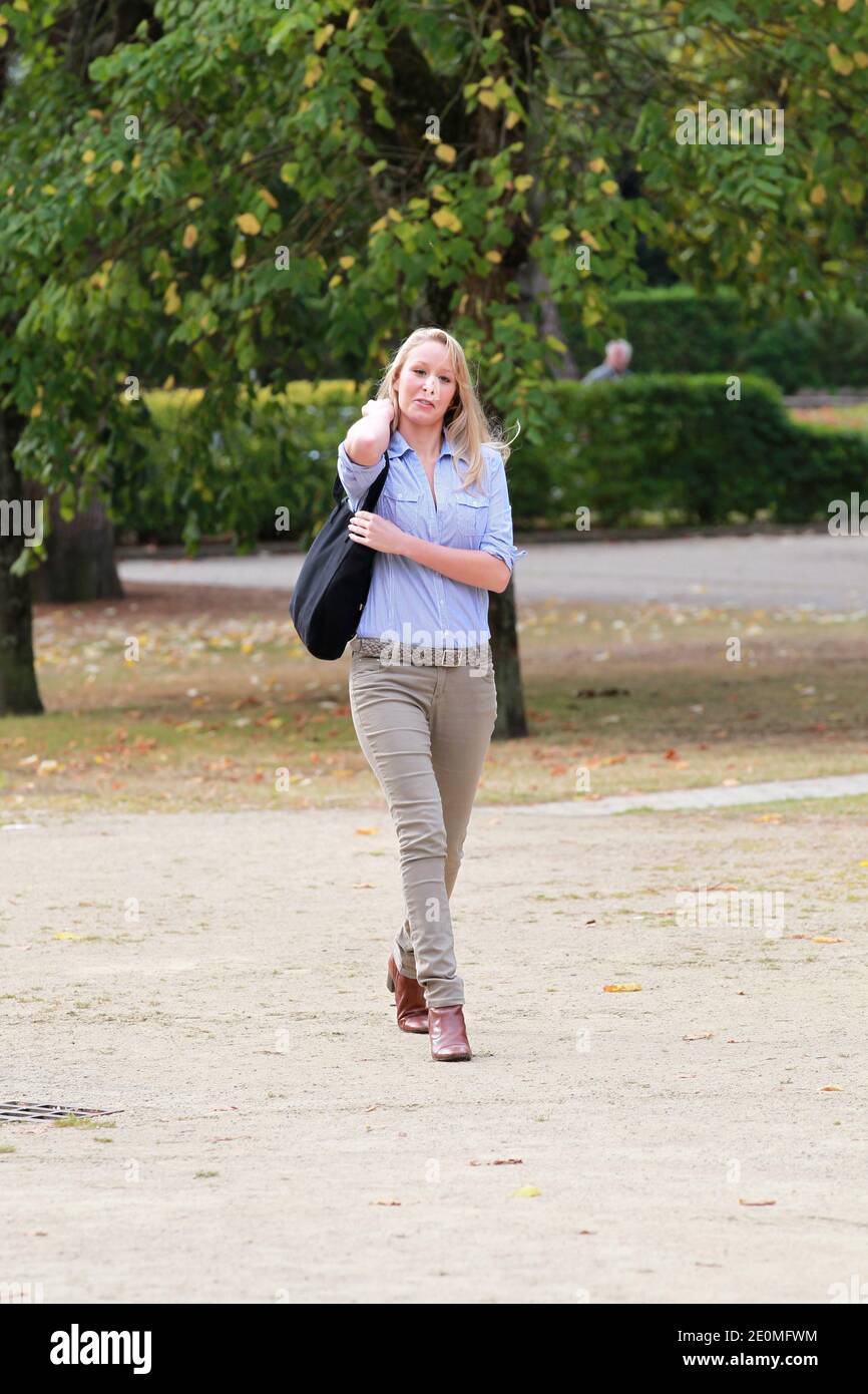 FN MP Marion Marechal-Le Pen arrives at the Front National summer days ...