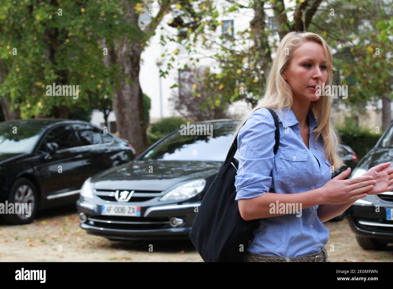 FN MP Marion Marechal-Le Pen arrives at the Front National summer days ...