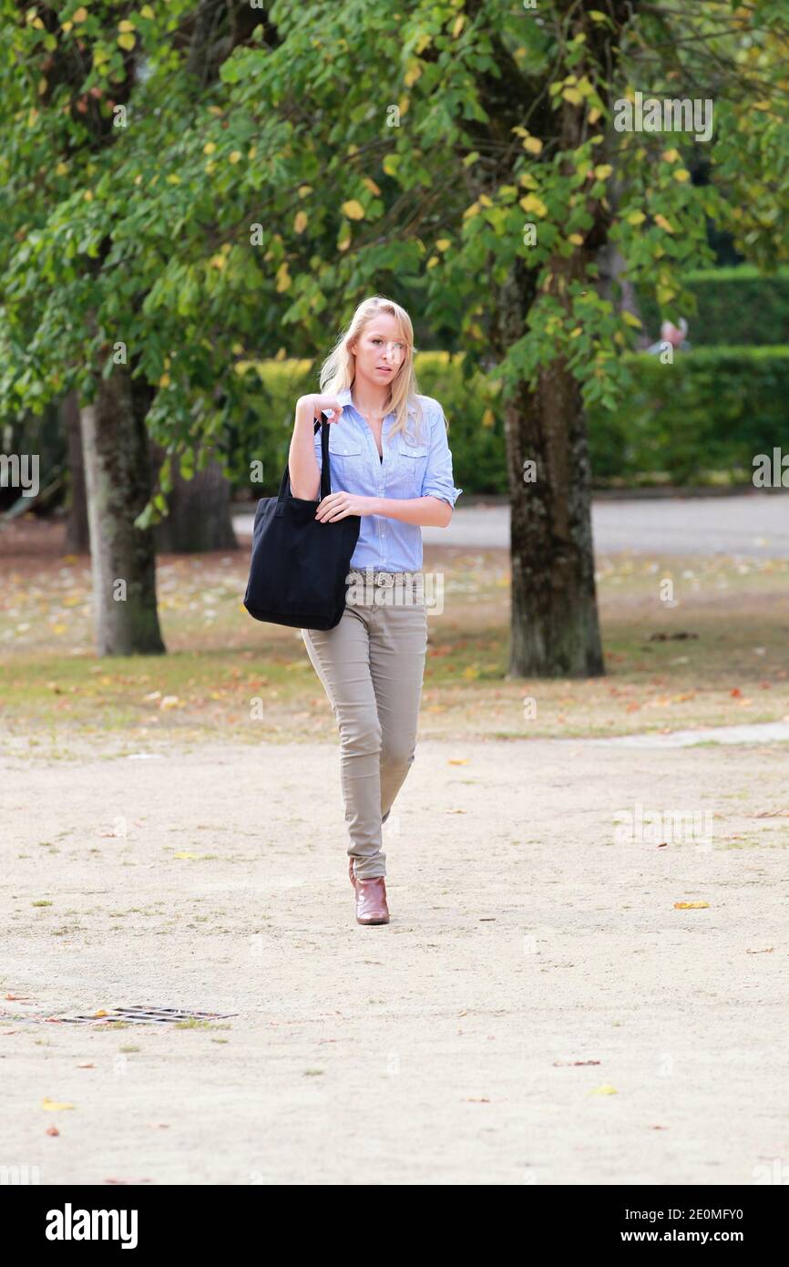 FN MP Marion Marechal-Le Pen arrives at the Front National summer days ...