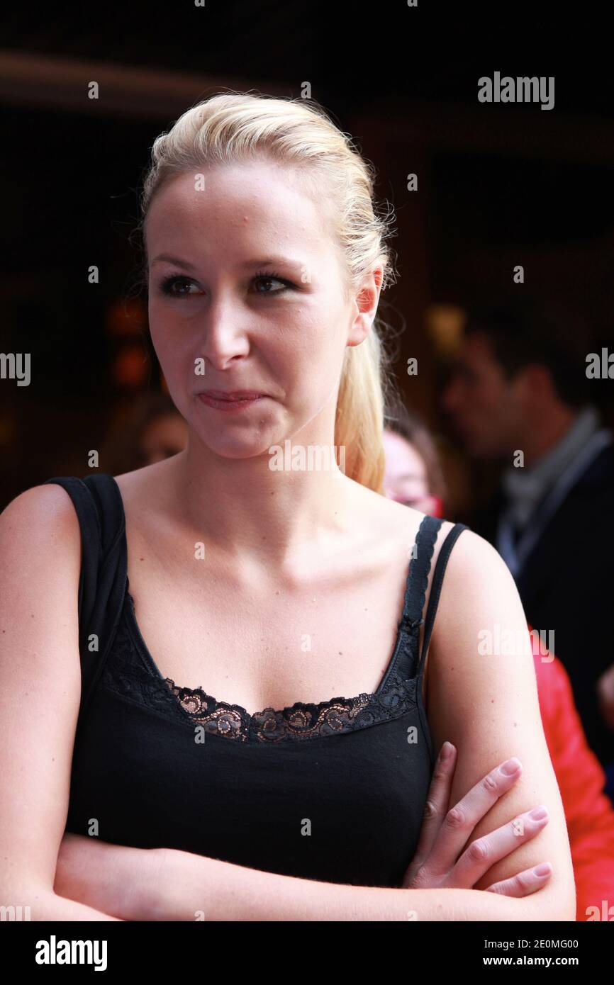 FN MP Marion Marechal-Le Pen leaves after a meeting at the Front ...