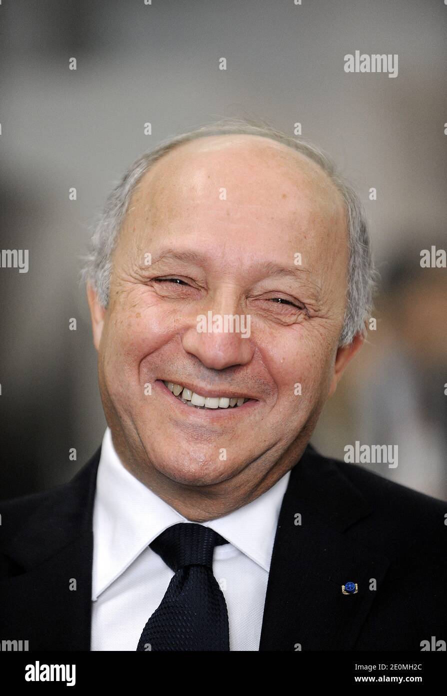 French Foreign Minister Laurent Fabius is spotted in New-York City, NY ...