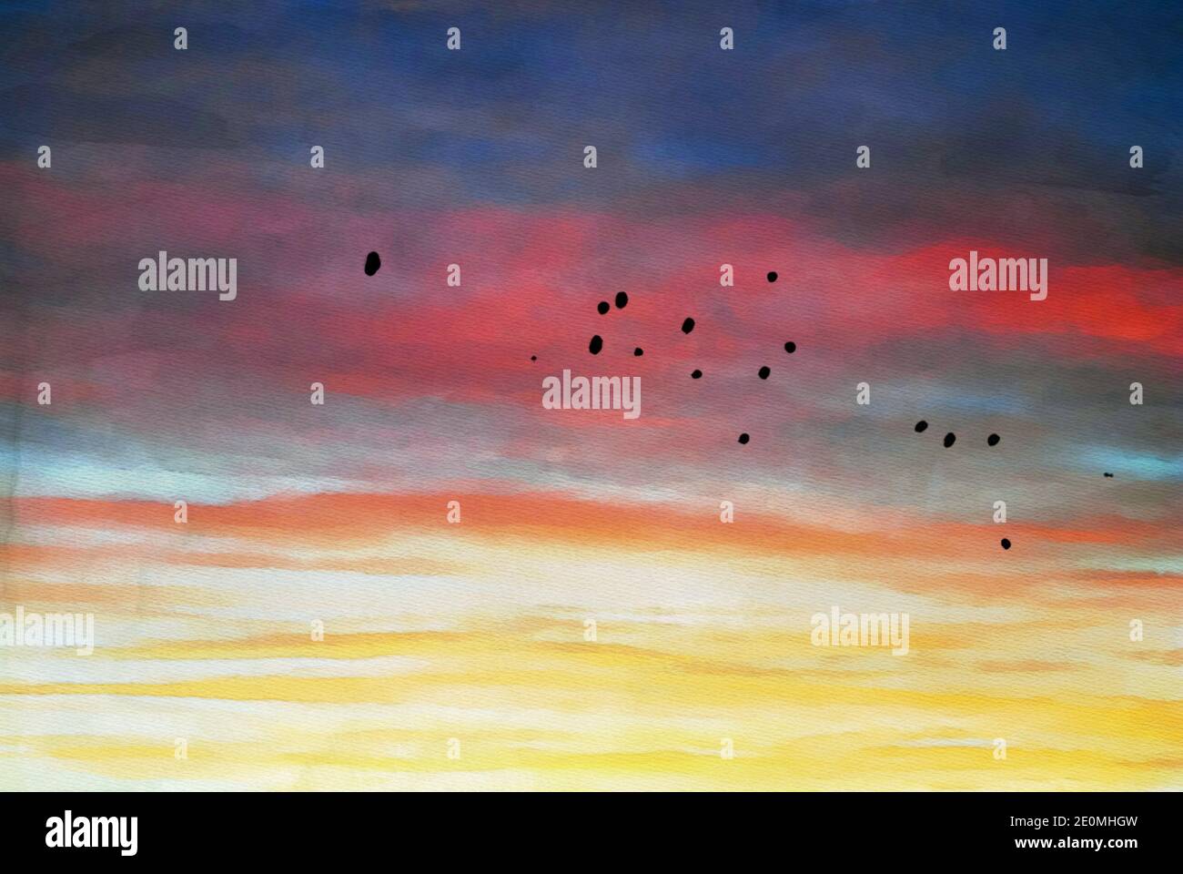 Dramatic sunset sky in Europe Stock Photo - Alamy