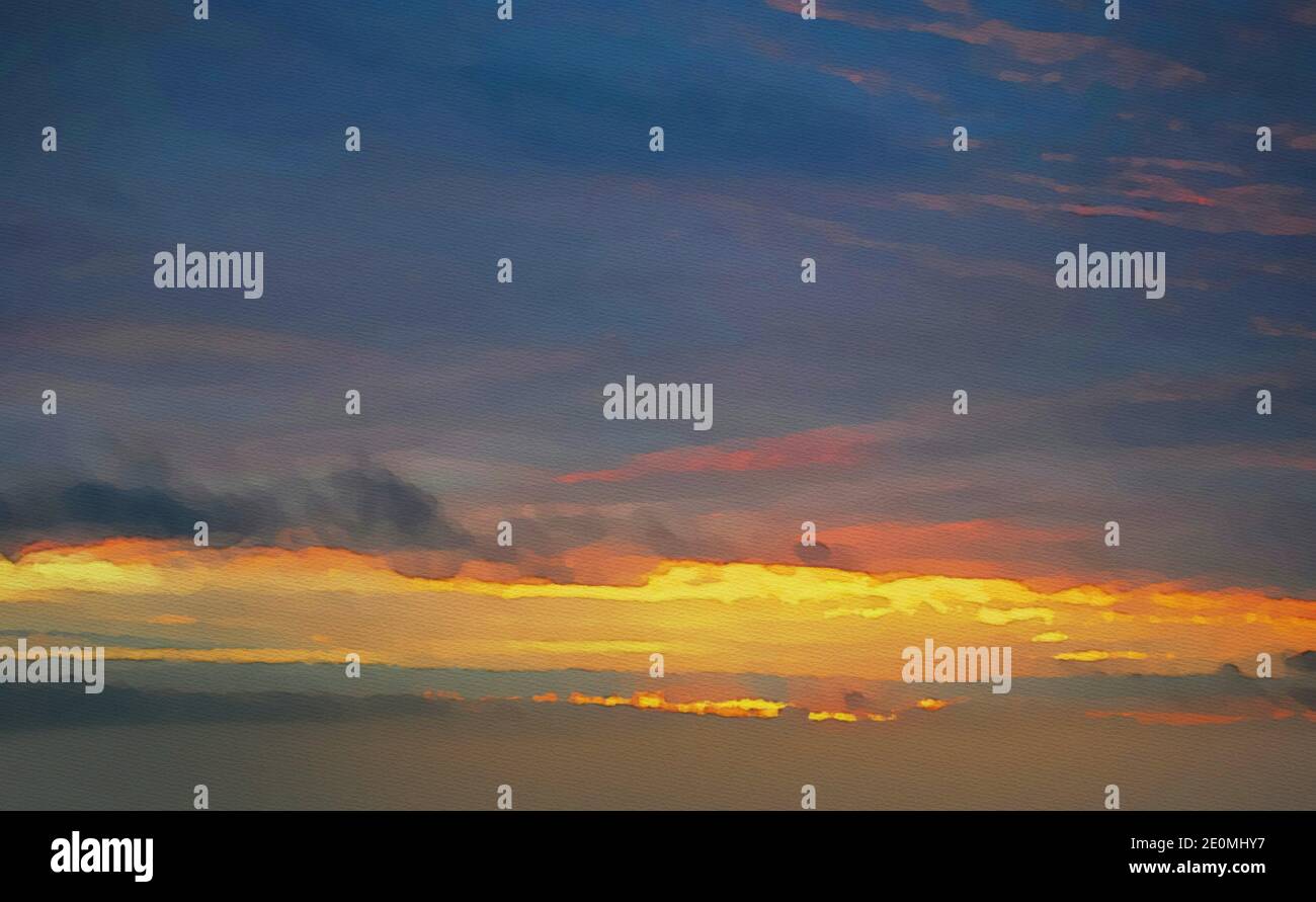 Dramatic sunset sky in Europe Stock Photo - Alamy