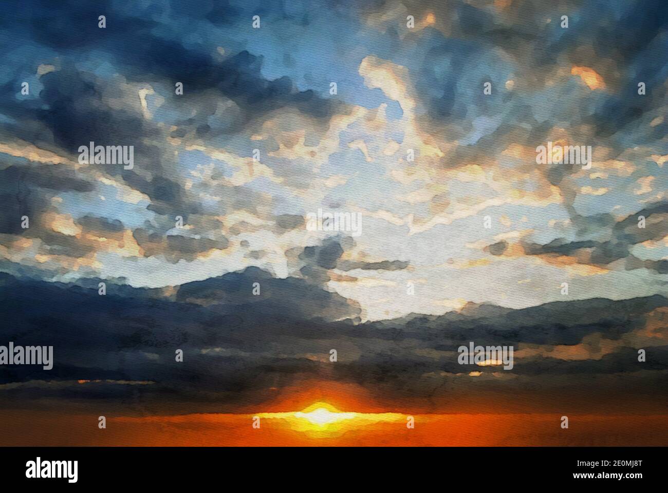 Dramatic sunset sky in Europe Stock Photo - Alamy