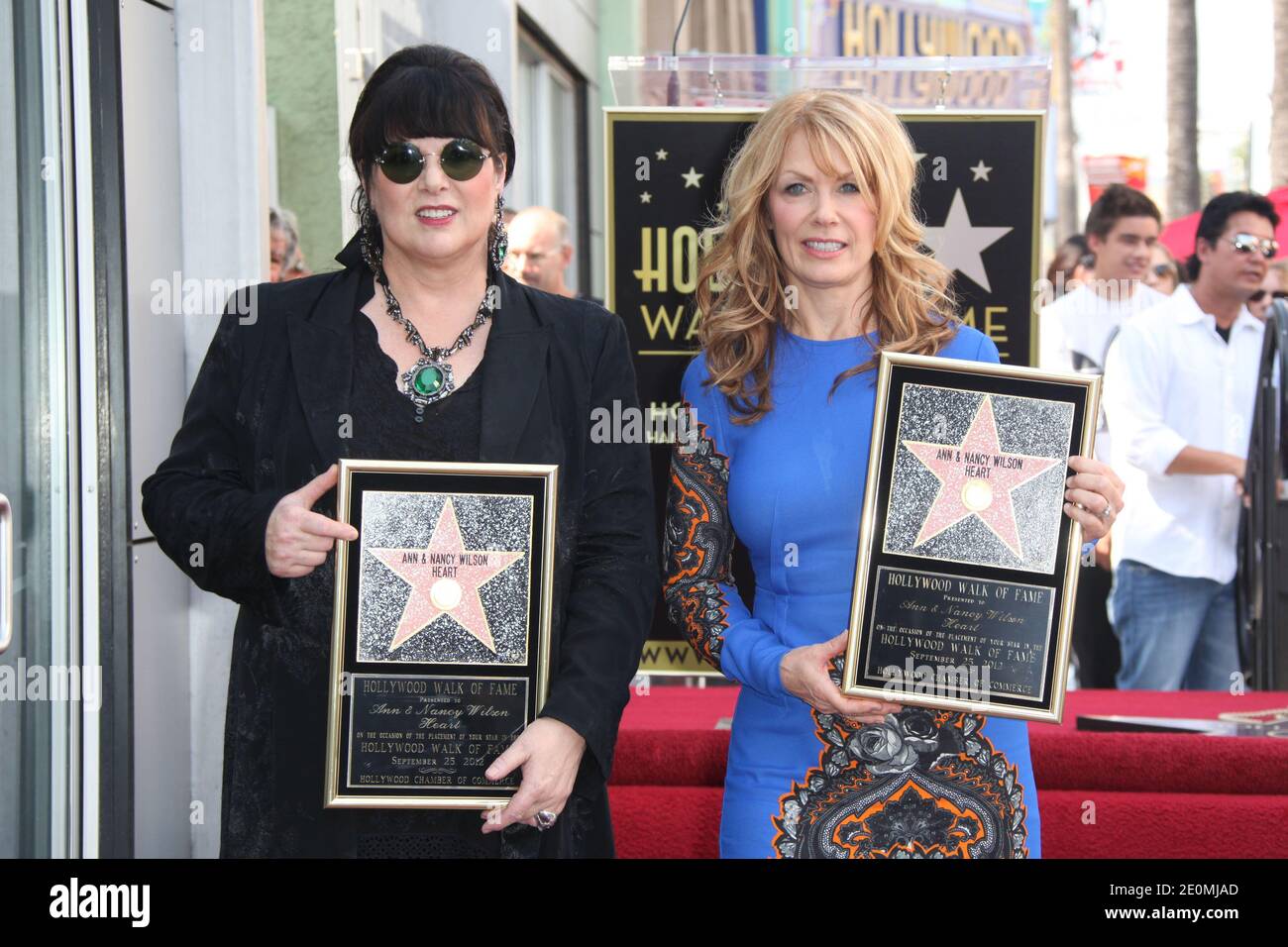 Ann Wilson and Nancy Wilson of Heart receive a star on the Hollywood ...