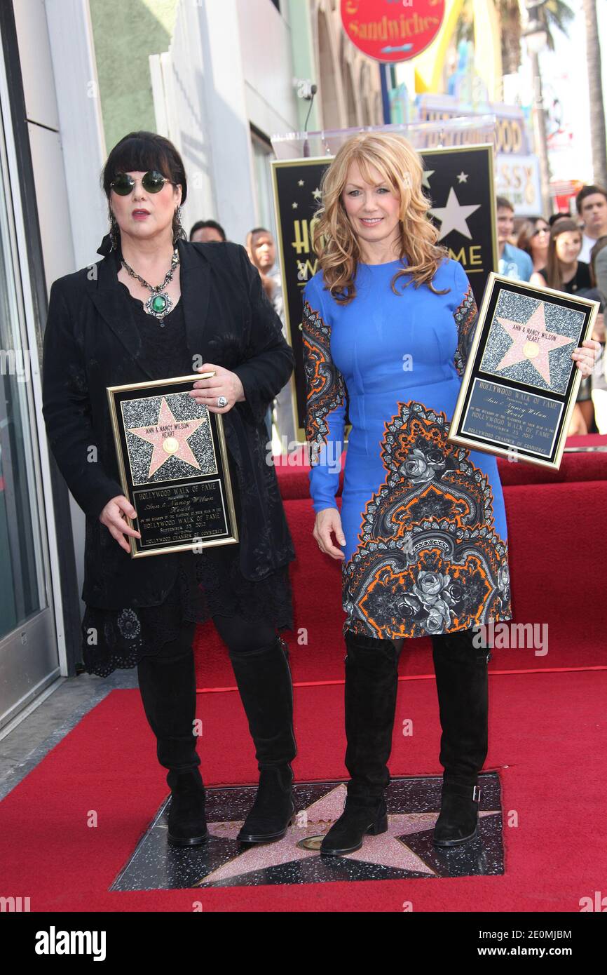 Ann Wilson and Nancy Wilson of Heart receive a star on the Hollywood ...