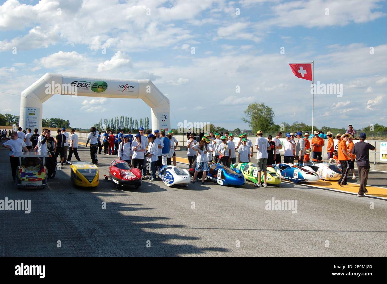 The BioMobile competes in the Shell Eco-marathon on the Paul Armagnac ...