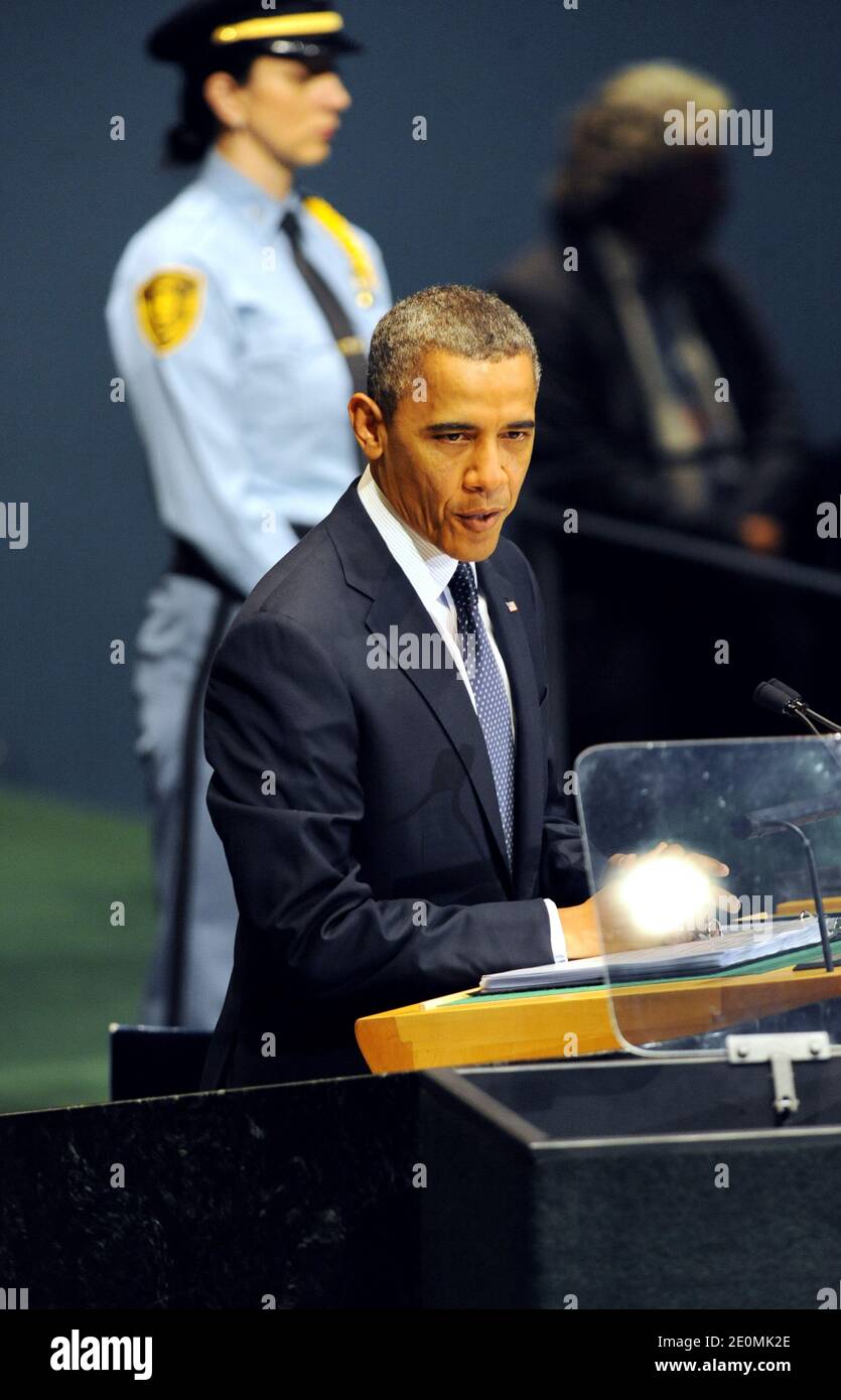 US President Barack Obama addresses the United Nations General Assembly 67th Session at the UN ...