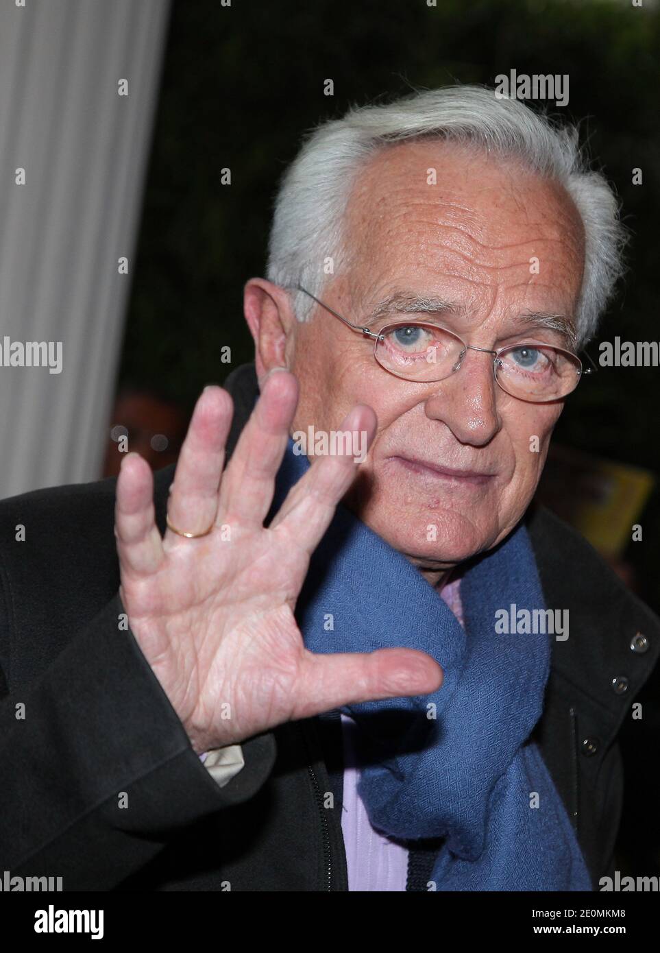 Philippe Labro arrives at a TV taping in Paris, France on September 26 ...